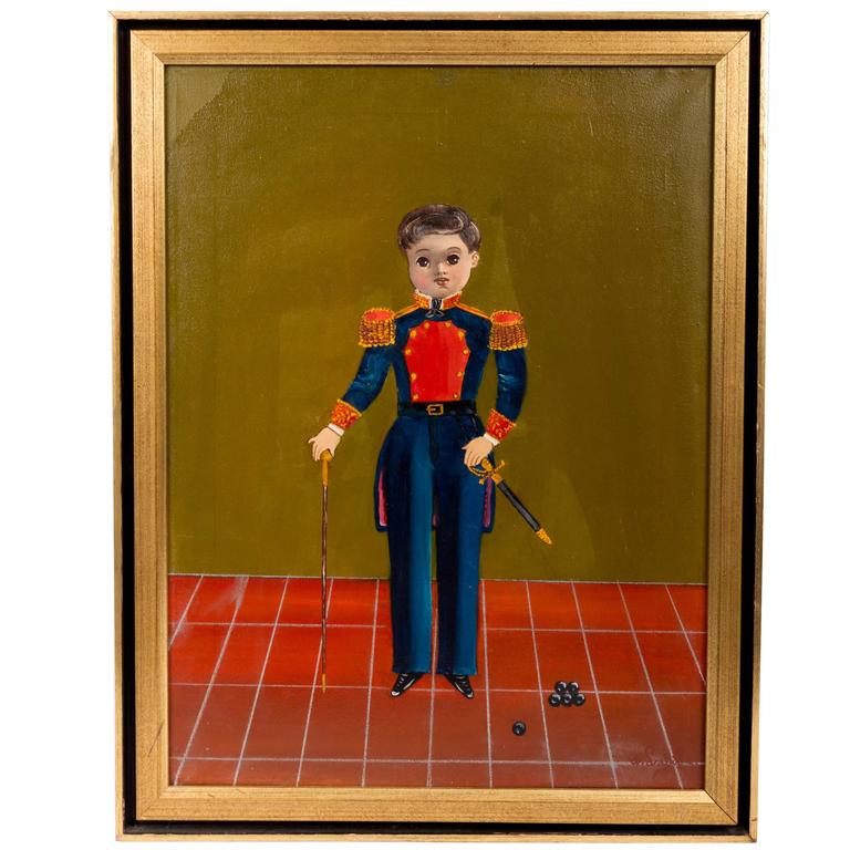 Agapito Labios Portrait of Boy, Oil on Canvas at 1stDibs