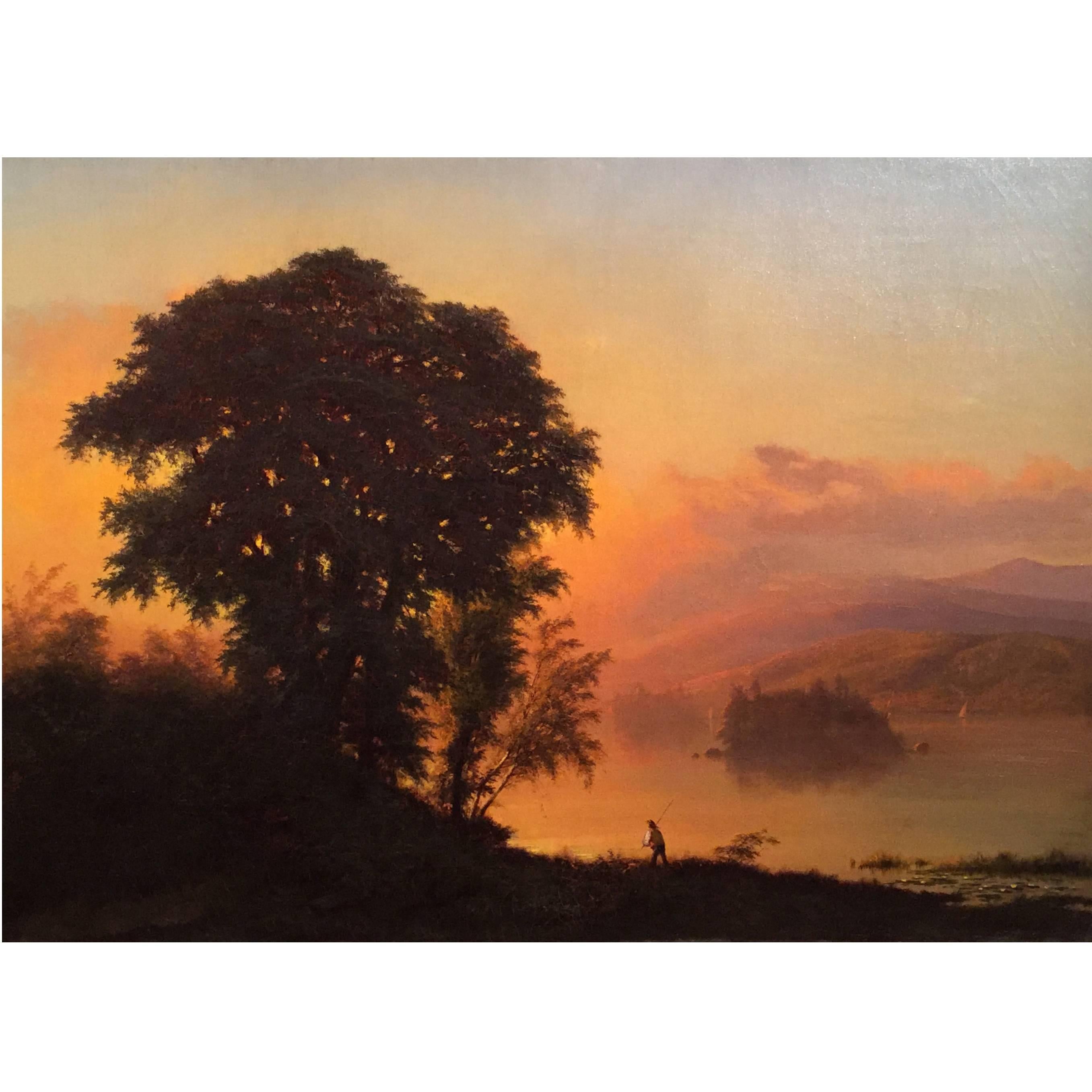 Ferdinand Alexander Wust Hudson River Luminist Landscape For Sale at ...