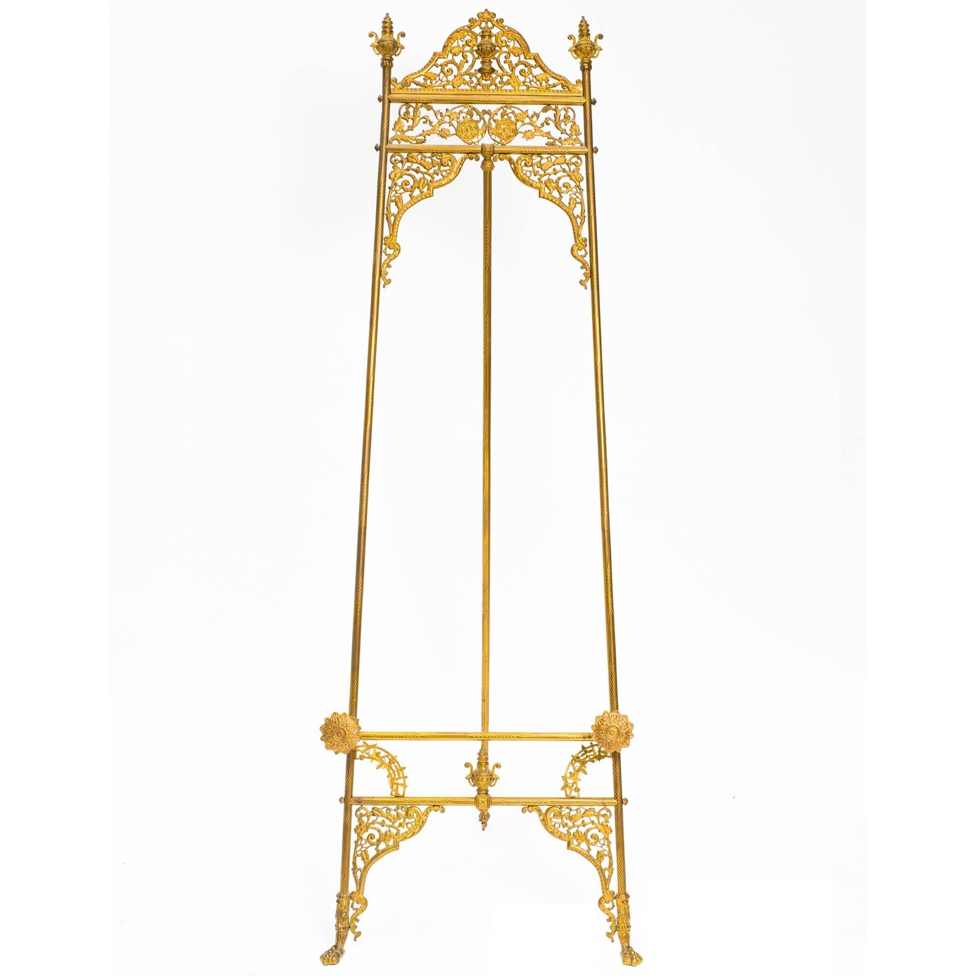 19th Century Oversized Ornate Brass Easel at 1stDibs