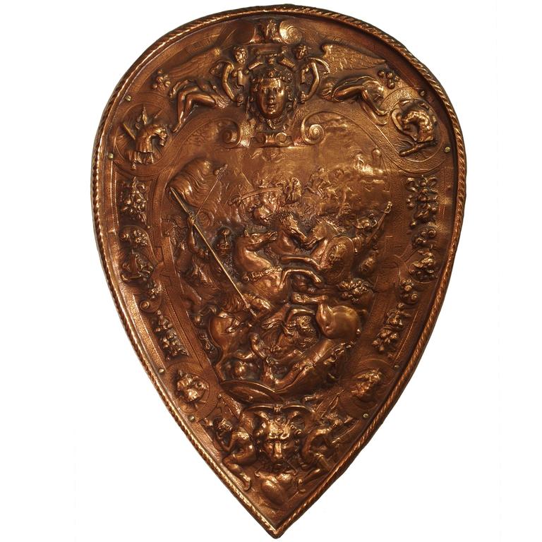 Copper Parade Shield from France, 1900s at 1stDibs