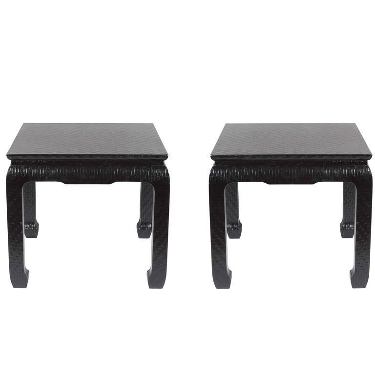 Pair of Baker Asian Style Side Tables at 1stDibs