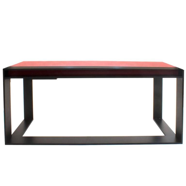 Leather Top Connectable Desk by Christian Liaigre, France at 1stDibs