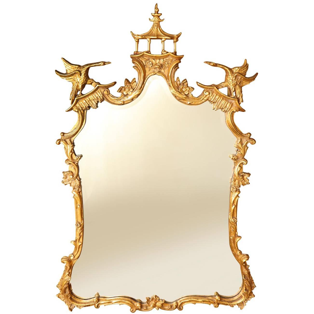 George III Style Giltwood Looking Glass at 1stDibs