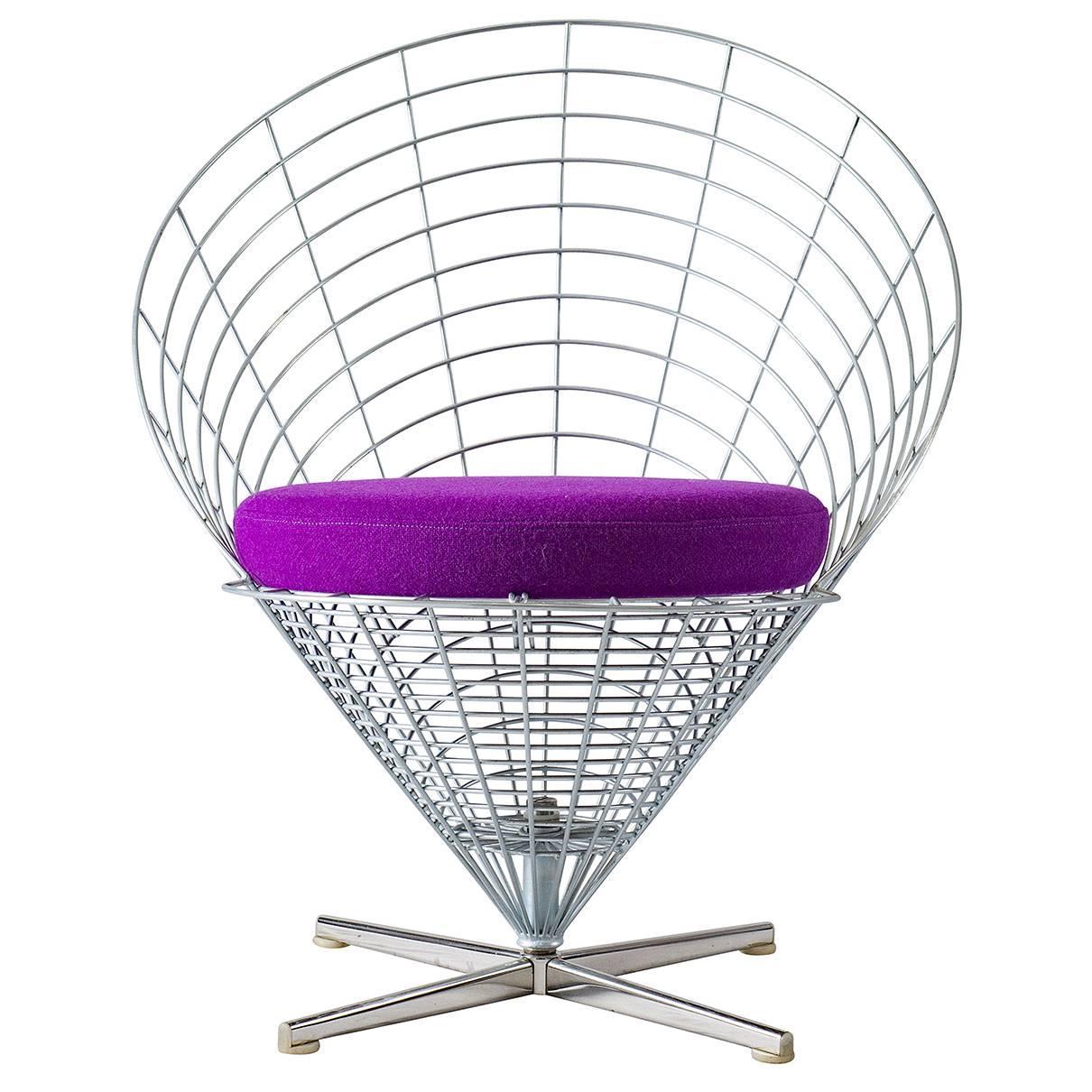 Verner Panton "Wire Cone" Chair For Sale at 1stdibs