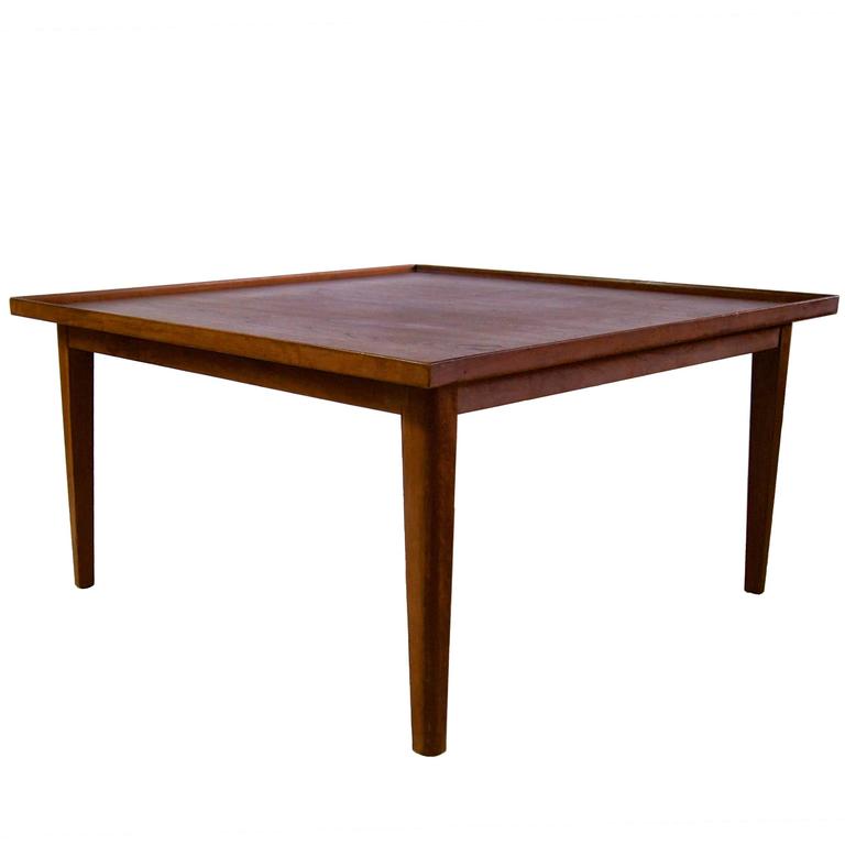 Scandinavian Low Table with Raised Edges at 1stDibs