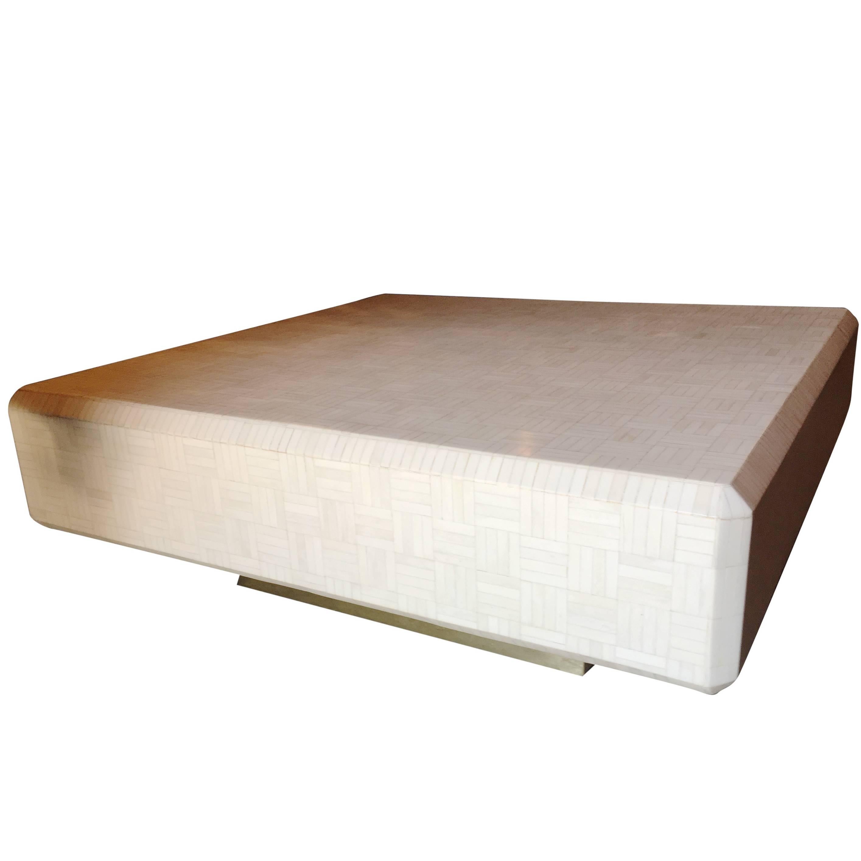 Karl Springer Bone and Brass Cocktail Table for Bjorn Borg ...