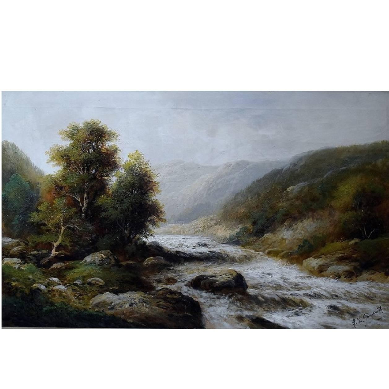 F. L. Gamerith, British Artist, circa 1900, Oil on Canvas, Landscape ...