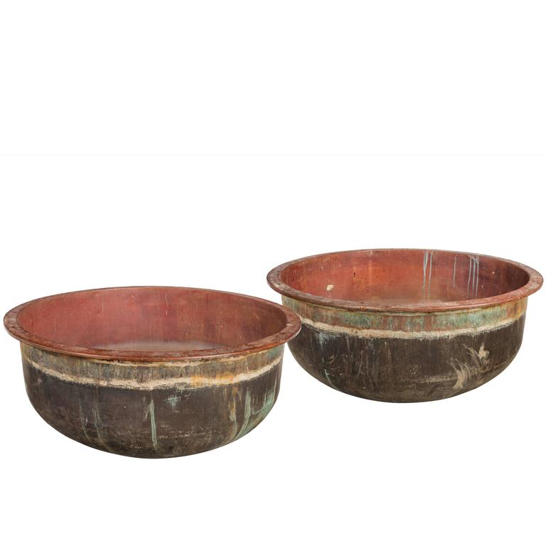 Massive Pair of Mid-19th Century Copper Cheese Vats at 1stDibs