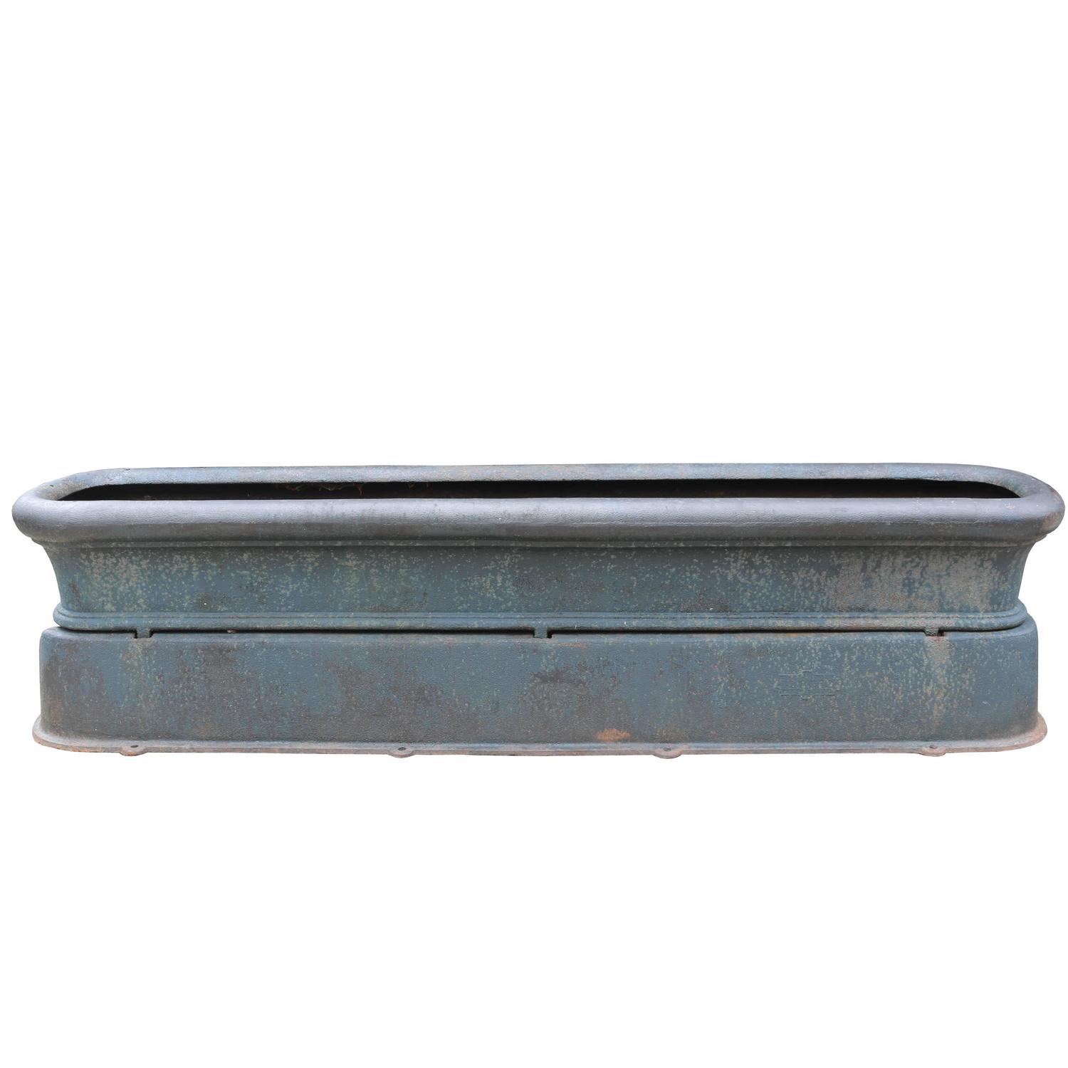 Monumental Antique Cast Iron Horse Watering Trough For Sale at 1stdibs