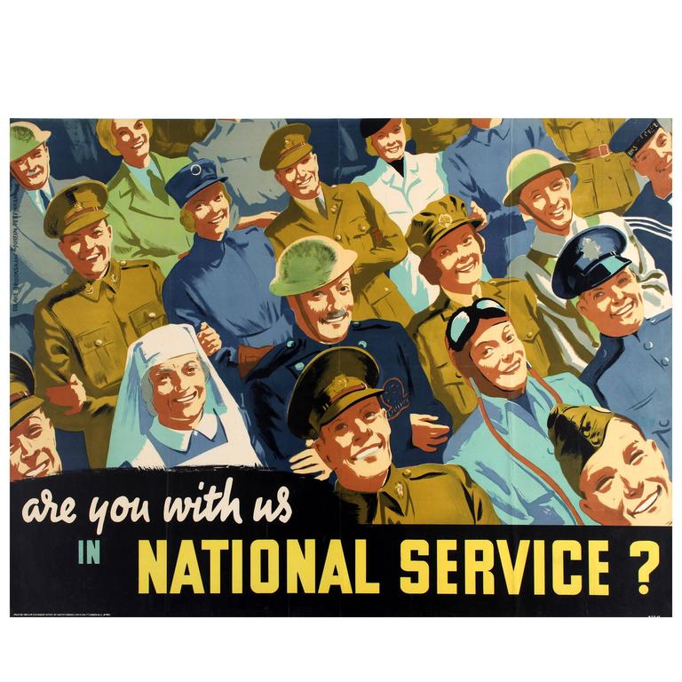 Original British World War II Poster "Are You With Us In National ...