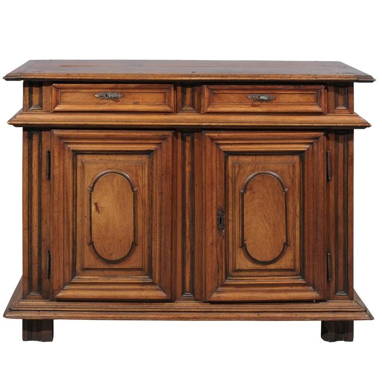 Louis XIV Walnut Buffet with Two Drawers and Doors, France, 18th ...