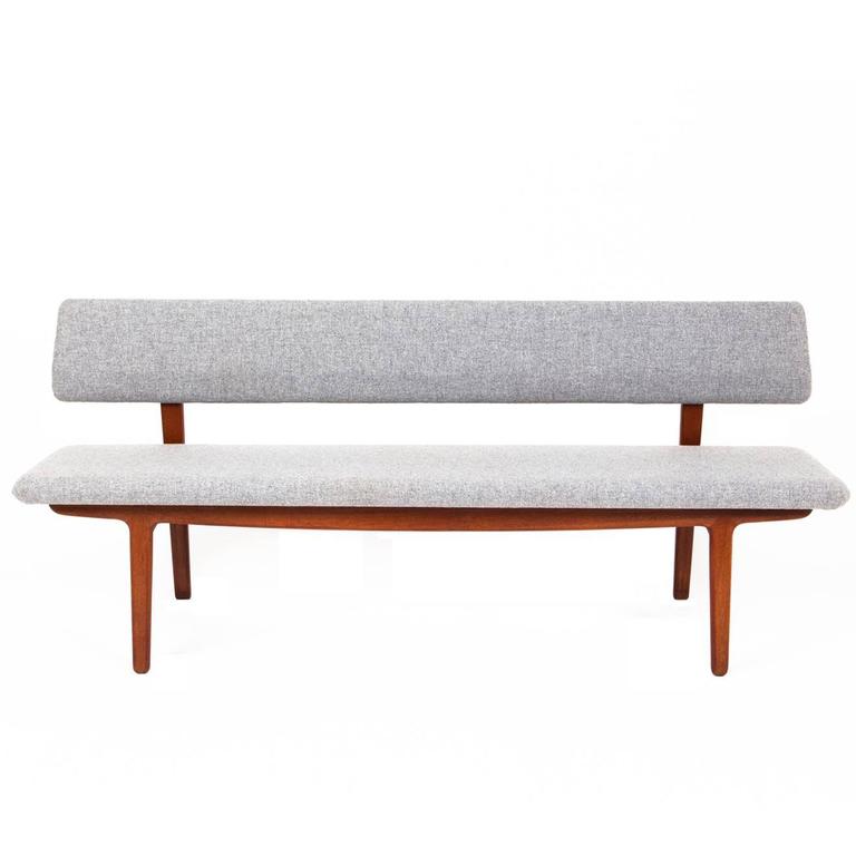 Ejnar Larsen and Axel Bender Madsen Teak Bench For Sale at 1stDibs