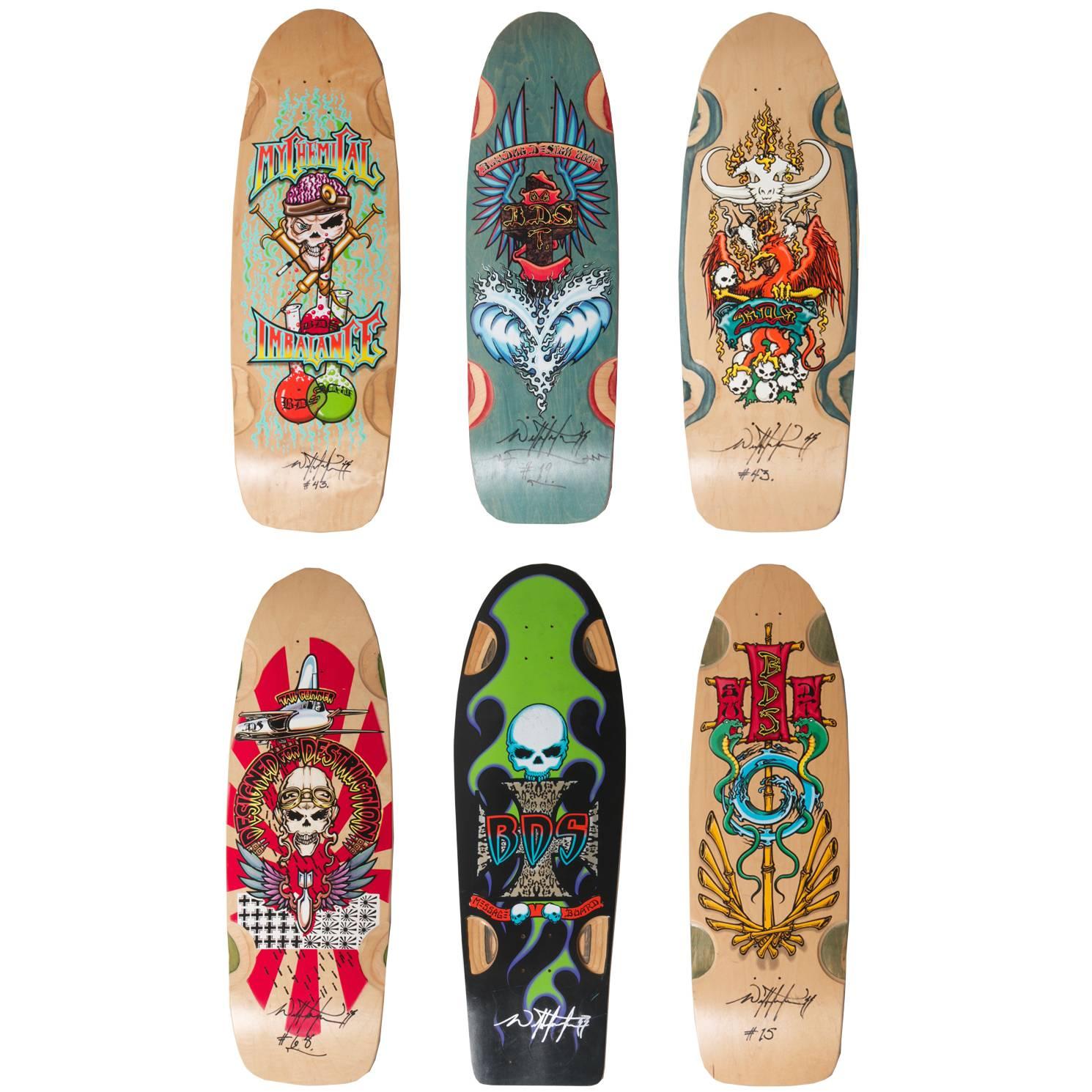 Dogtown Bulldog Skateboard Deck Set by Wes Humpston 2005, Unused ...