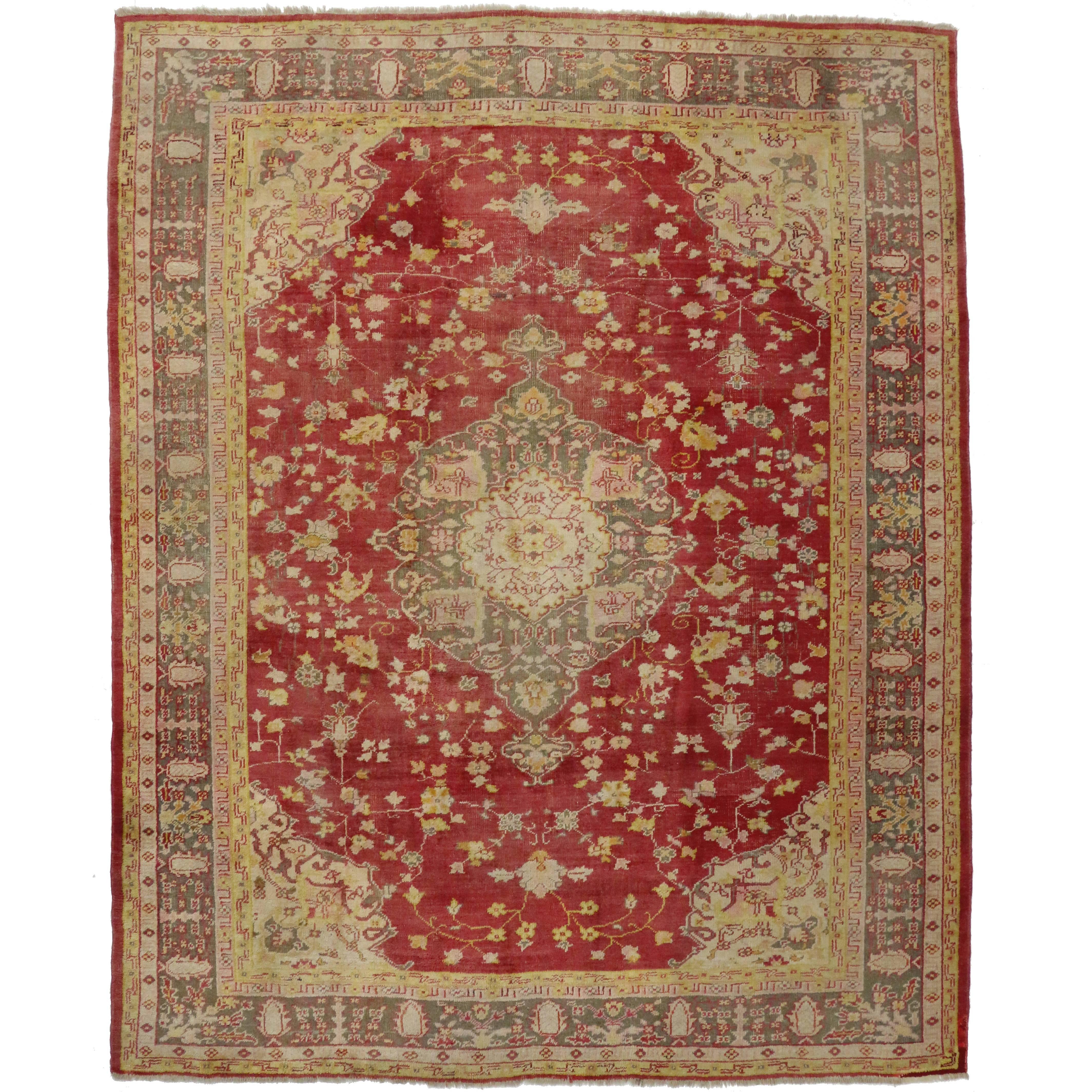 Distressed Antique European Spanish Area Rug with Arts and Crafts Style ...