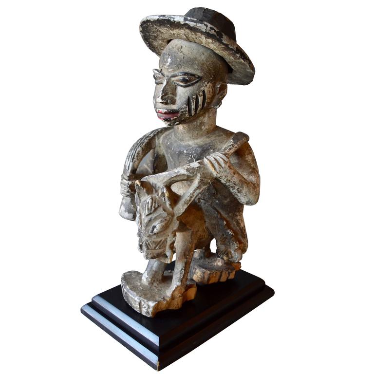 Rare African Statue of Man on Horse at 1stDibs