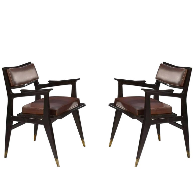 Raphael Raffel Pair of Stamped Chairs, 1955-1965 at 1stDibs