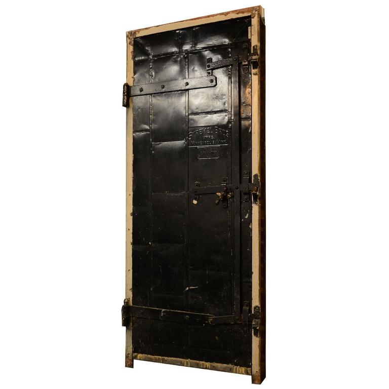 Authentic Stremel Bros. Metal-Clad 1920s Fire Door with Frame at ...