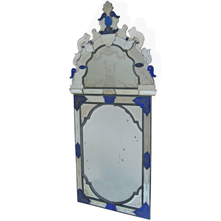 Important Baltic Multi-Faceted Mirror at 1stDibs | multi faceted mirrors