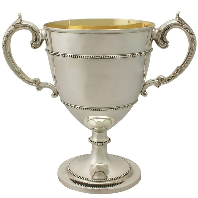 Antique Victorian Sterling Silver Presentation Cup by John Hunt and ...