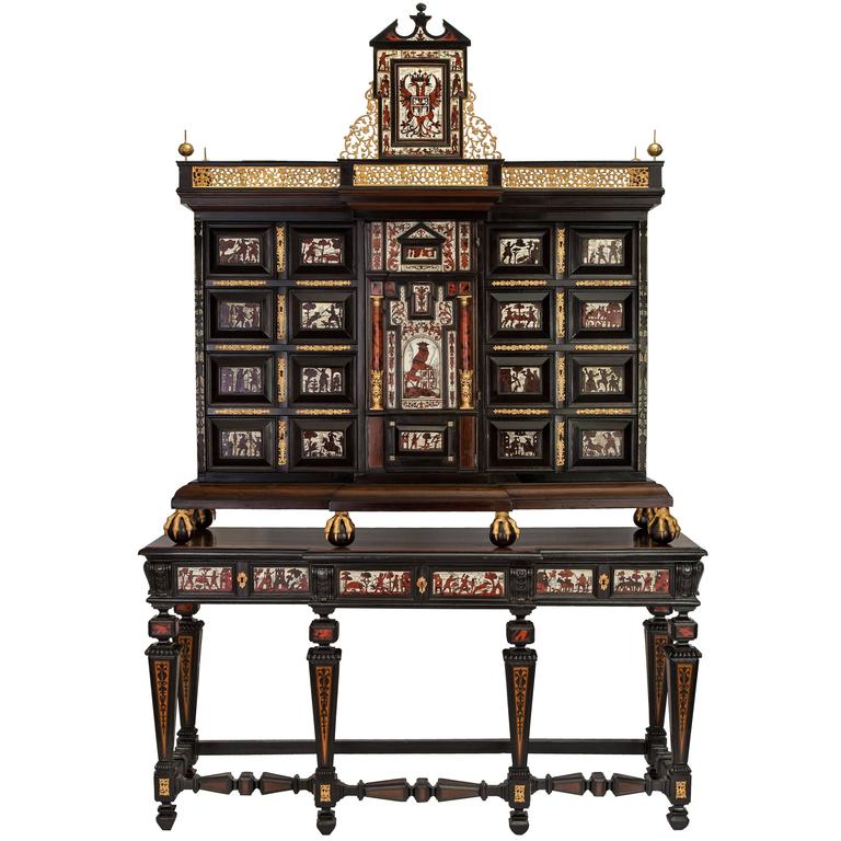 Continental 18th Century Louis XIV Style Inlaid Specimen Cabinet at 1stDibs
