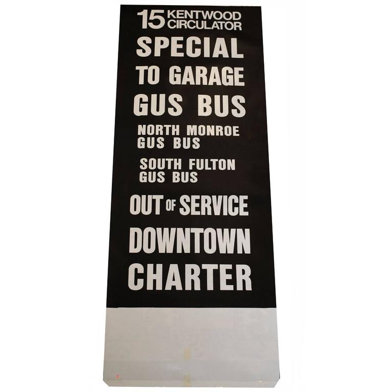 Vintage Bus Roll For Sale at 1stDibs