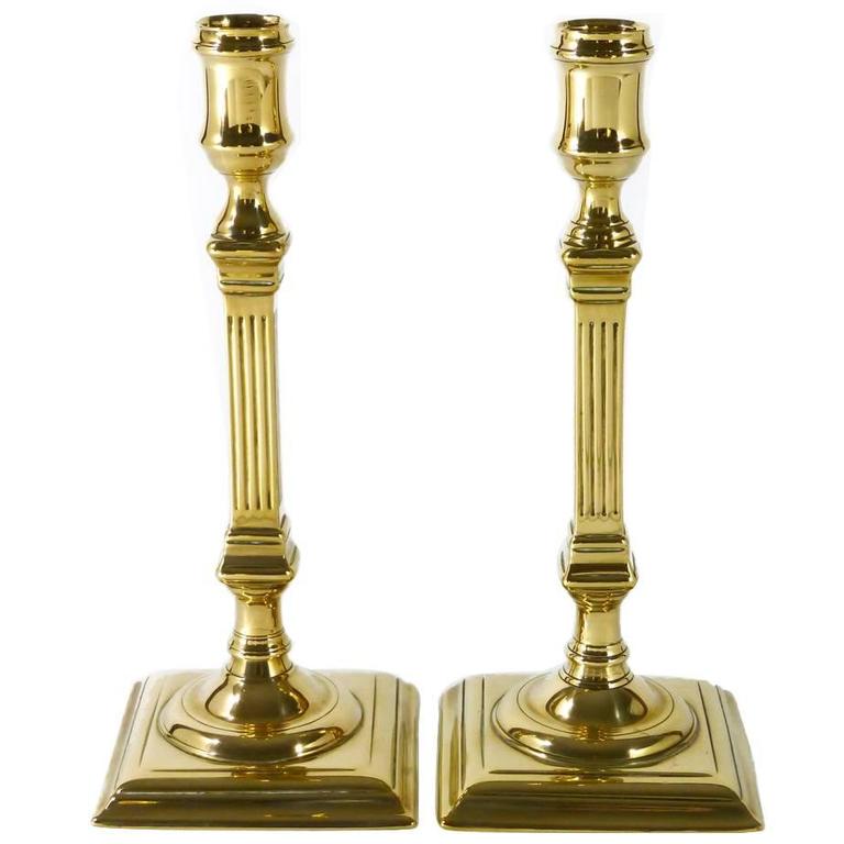 Pair of English Bell Metal Candlesticks, circa 1765 at 1stDibs