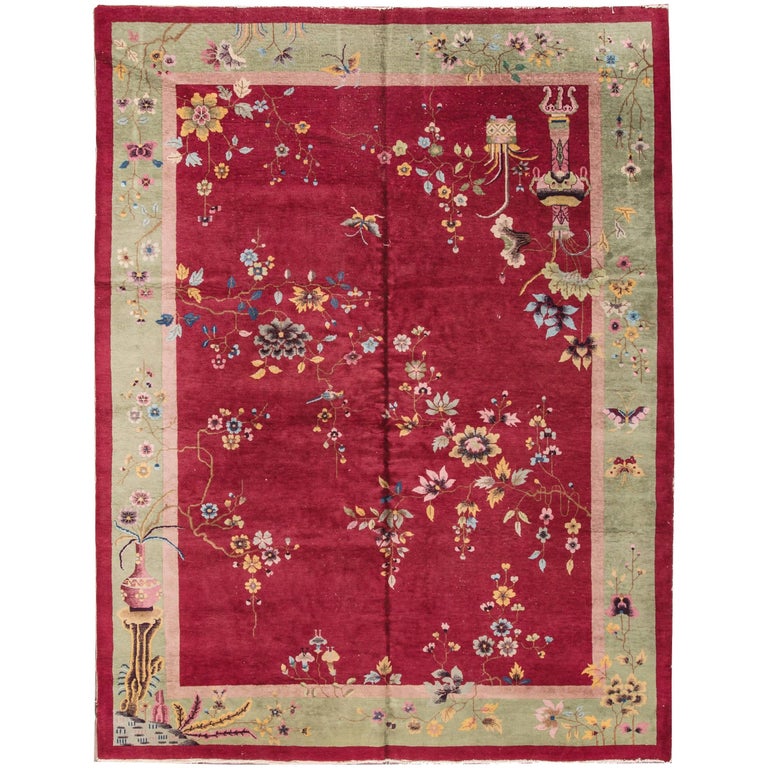 Antique Red Chinese Deco For Sale at 1stDibs
