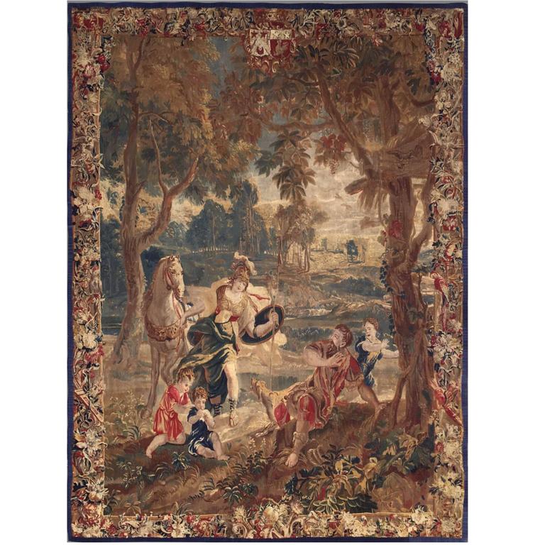 Tapestry of Brussels, 18th Century, Athena Help of Dionysus For Sale at ...