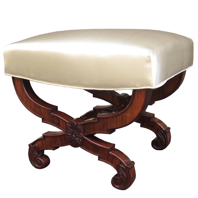 Fine Pair of Neoclassical Stools For Sale at 1stDibs