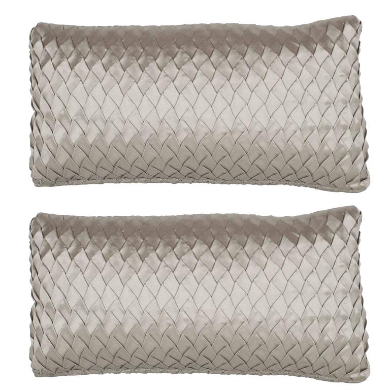 Pair of Ultra Chic New and Custom Origami Style Decorated Topaz Fabric ...