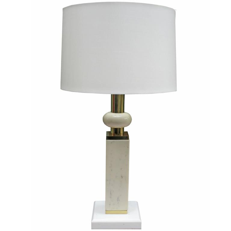 Modernist Marble Table Lamp For Sale at 1stDibs