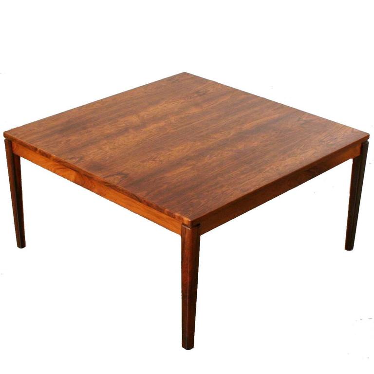 Vintage Danish Rosewood Square Coffee Table at 1stDibs