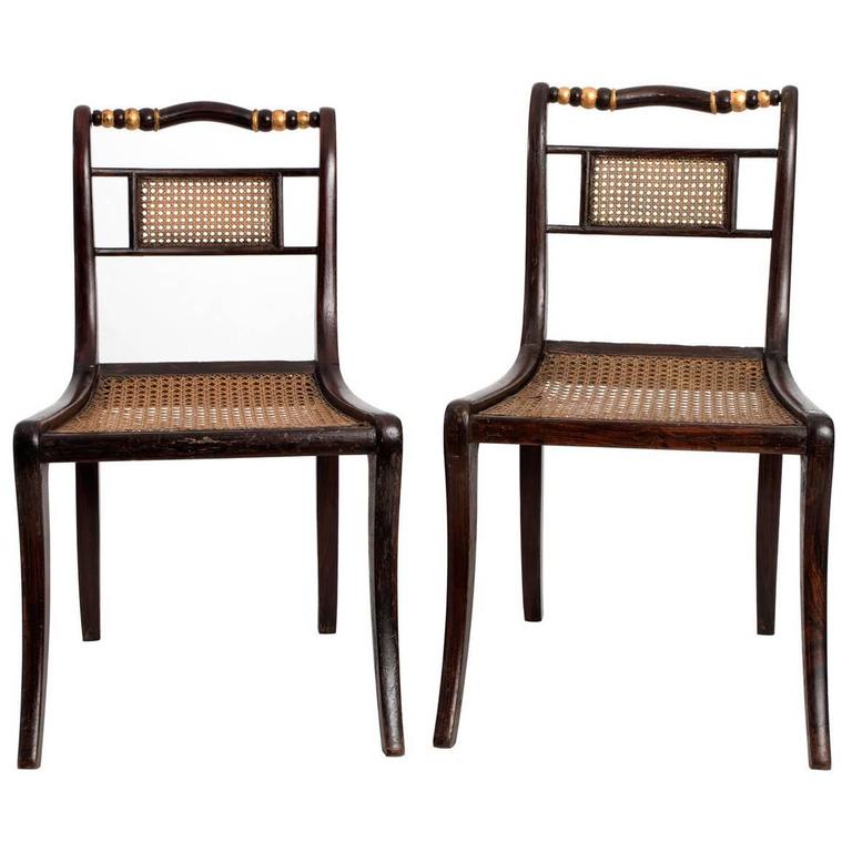 Federal Style, Cane-Seat Side Chairs at 1stDibs