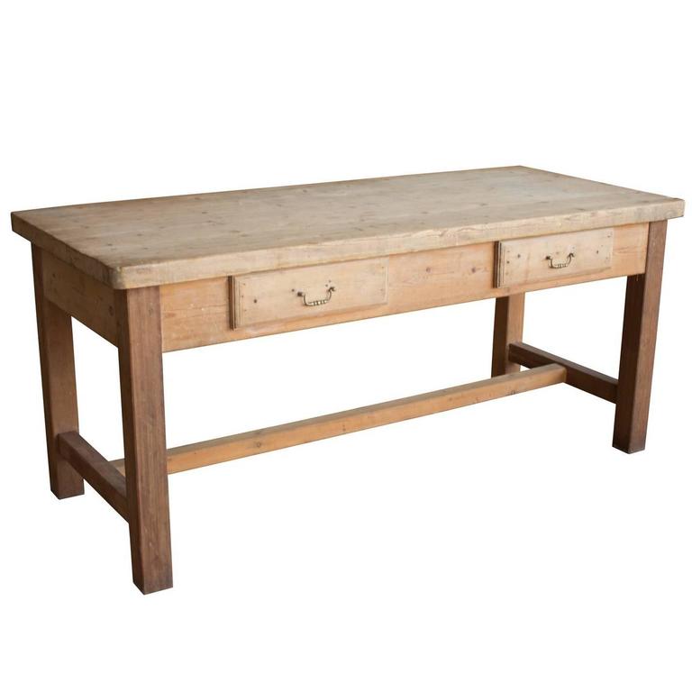Vintage English Bakers Table at 1stDibs