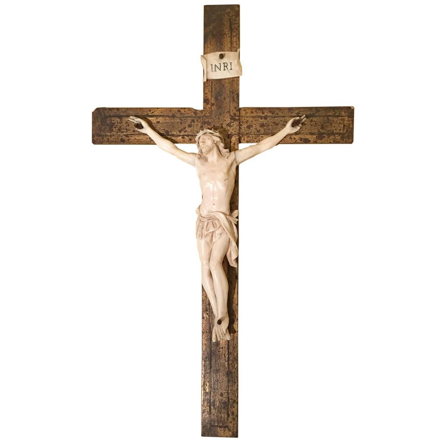 Early 19th Century French Ivory Crucifix, Finely Carved at 1stDibs ...