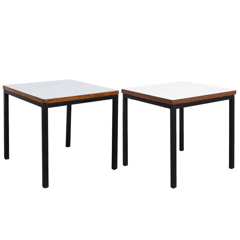 Pair of Florence Knoll T-Angle Side Tables, circa 1950 For Sale at 1stDibs
