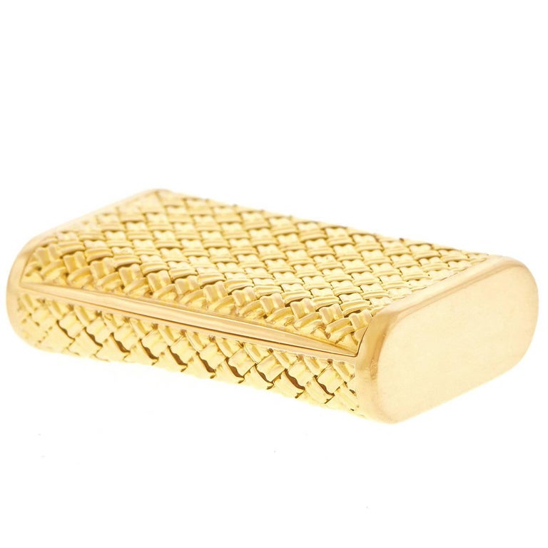 Van Cleef and Arpels Oversized Gold Pillbox at 1stDibs