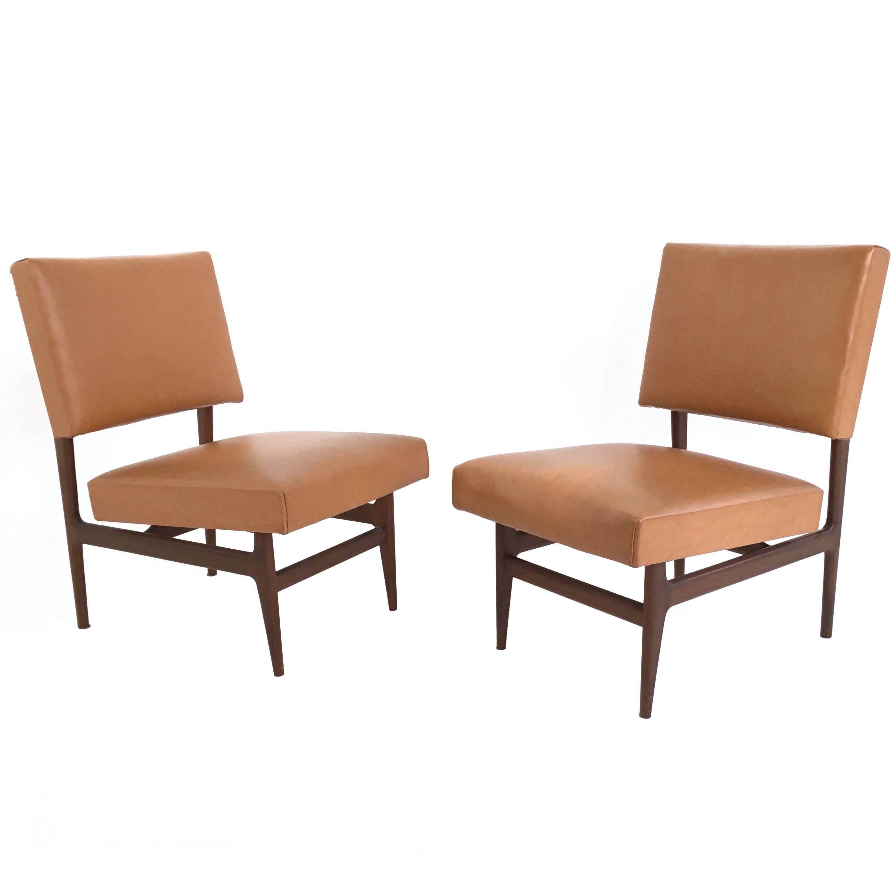Pair of 1950s Italian Lounge Chairs at 1stDibs