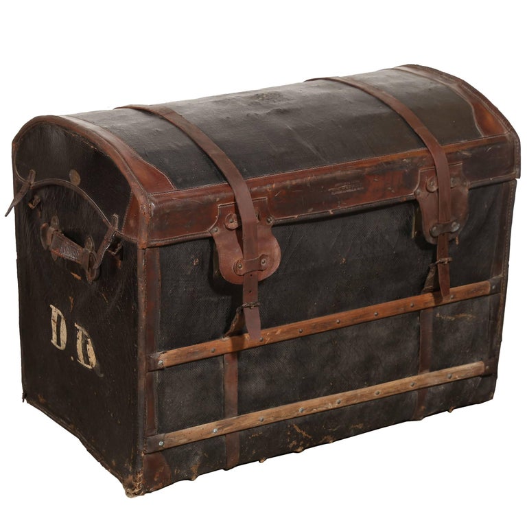 Au Depart Leather Trunk For Sale at 1stDibs | au depart trunk, audepart ...