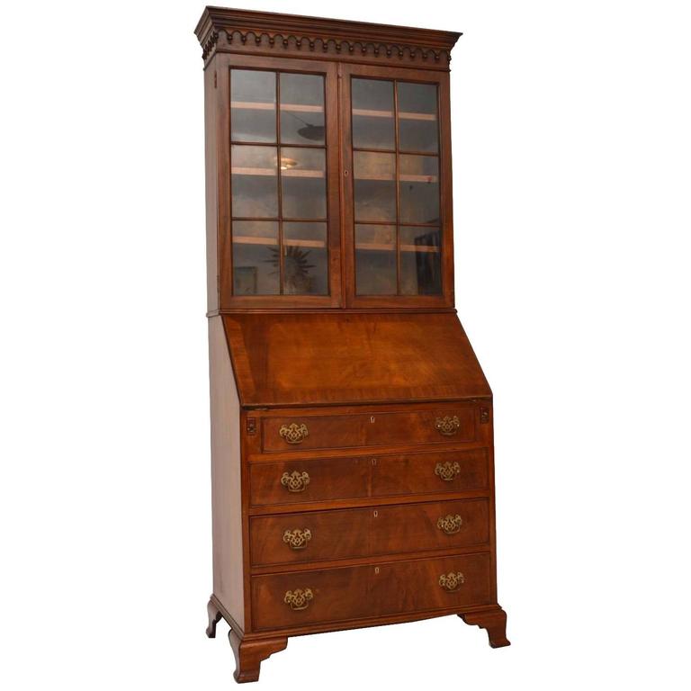 Antique Walnut Bureau Bookcase at 1stdibs