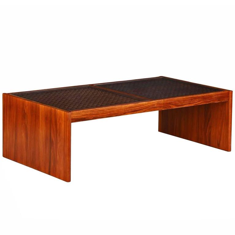 Danish Mid-Century Modern Rosewood Latticework Coffee Table by Komfort ...