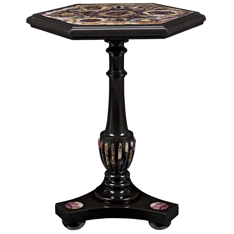 Blue John and Ashford Black Marble Table at 1stDibs