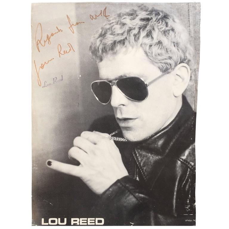 Lou Reed Signed Photograph at 1stDibs