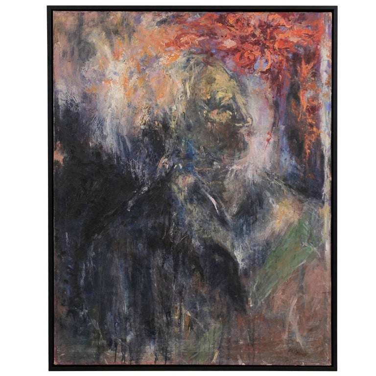 Abstract Oil Painting of an Old Woman at 1stDibs
