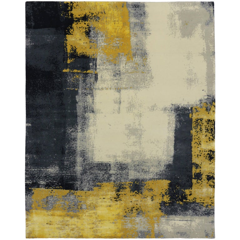 New Contemporary Area Rug with Abstract Expressionist and Cubist Style ...
