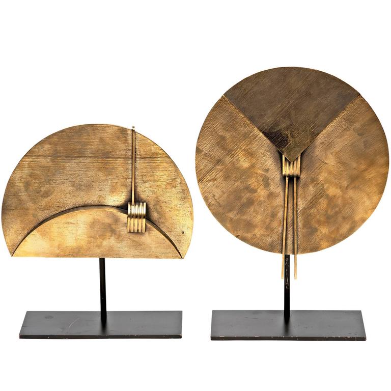 Set of Four Bronze Sculptures by John Chepulis on Custom Stands at 1stDibs