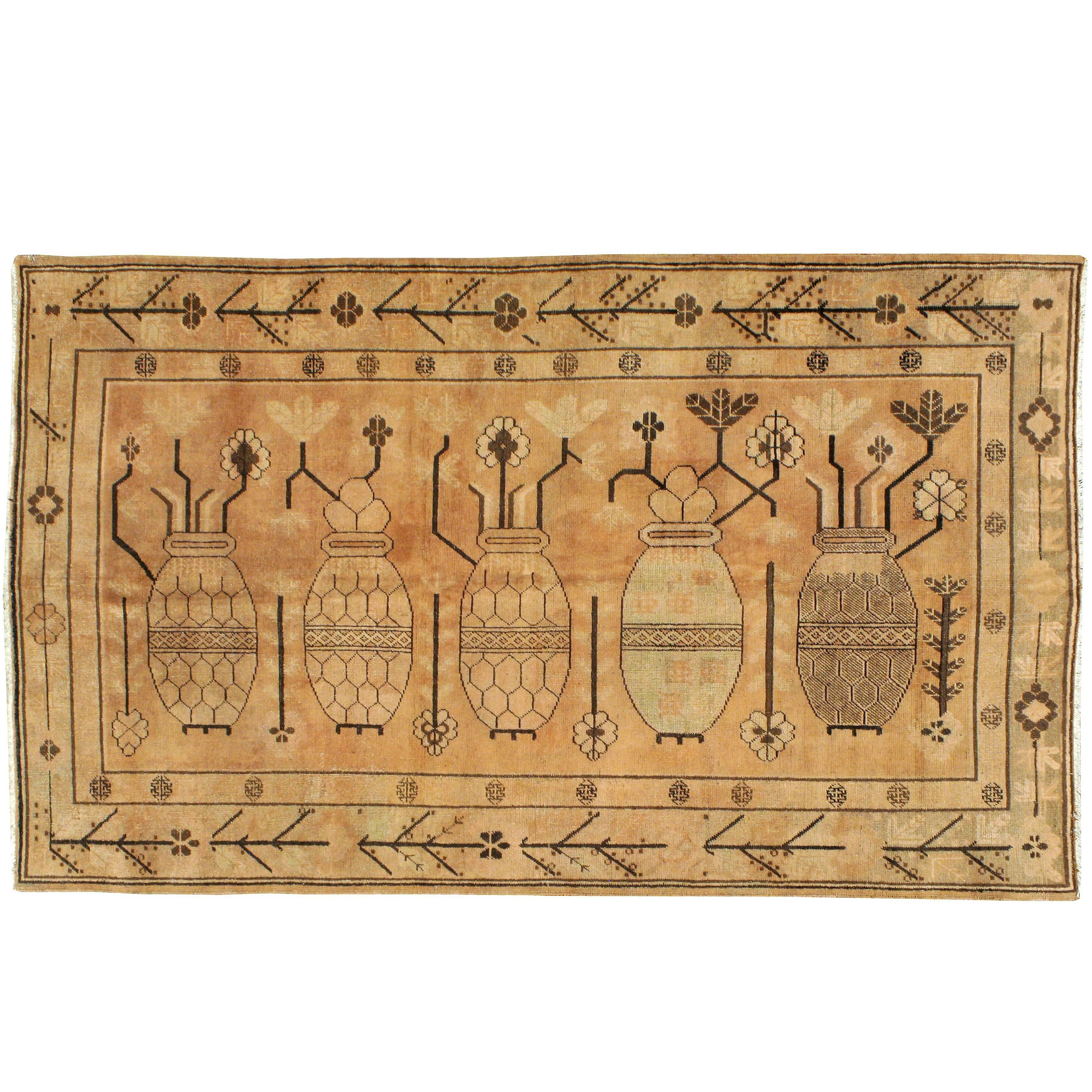 Antique East Turkestan Khotan Rug For Sale at 1stDibs