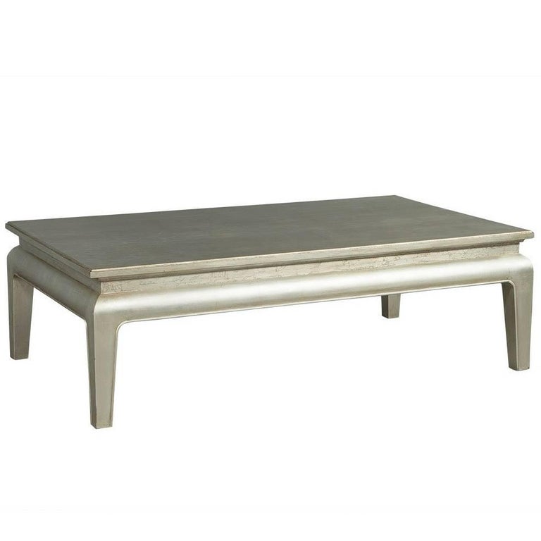 Silver Leafed Cocktail Table For Sale at 1stDibs
