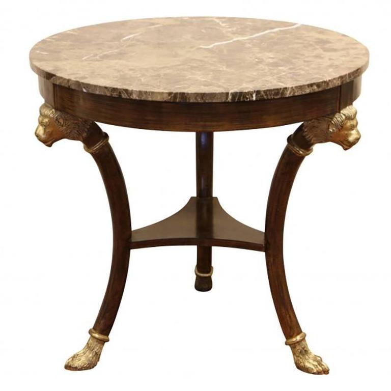 Marble-Top Stand with Lion Head Trifed Base at 1stDibs | trifed shop