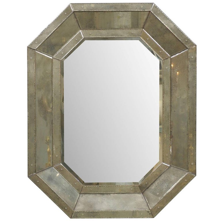 An Octagonal-Shaped Venetian Style Mirror with Beveled Surround at ...